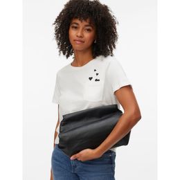 V&eacute;ro Moda Vero Moda Damen Kurzarmshirt &raquo;VMKARMA S/S O-NECK T-SHIRT JRS BTQ&laquo; Baumwolle, regular fit wei&szlig; M