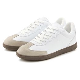 ELBSAND Herren Sneaker &raquo;Freizeitschuh&laquo; Retro Sneaker, Halbschuh, Schn&uuml;rschuh mit Lederanteil Unisex wei&szlig; 42