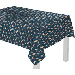 Adam Tischdecke &raquo;Space&laquo; aus 100% Bio-Baumwolle blau Bio-Baumwolle B/L: 120cm x 120cm, 1 Stk., quadratisch