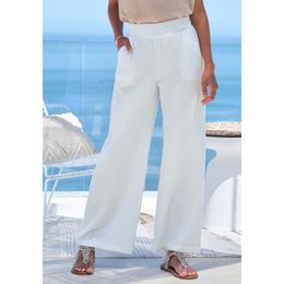 Beachtime By Lascana Damen Beachtime by Lascana Schlupfhose &raquo;aus weicher Musselinware mit elastischem Bund&laquo; lange Musselinhose, luftige Strandhose mit