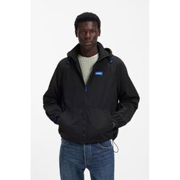 Hugo Herren Hugo Windbreaker &raquo;Bento2611&laquo; mit Kapuze abnehmbare Kapuze, Regular Fit, wasserabweisend schwarz XL