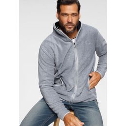 MAN'S WORLD Man's World Herren Fleecejacke f&uuml;r die &Uuml;bergangszeit, aus Fleece, casual Look, schnelltrocknend grau L (52/54)