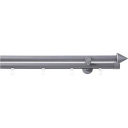 GOOD LIFE Kombi-Vorhangstange &raquo;Punta&laquo; &Oslash; 20 mm 2 l&auml;ufig-l&auml;ufig Fixma&szlig; grau Aluminium, Kunststoff, Metall B/L: 120cm &Oslash; 20mm, 2 l&auml;ufig