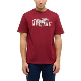 Mustang Herren Mustang T-Shirt &raquo;Austin-Logoprint&laquo; Regular fit rot 3XL
