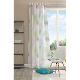 Home Wohnideen Vorhang &raquo;RAWLINS&laquo; Schlaufen 1 Stk. tlg. gr&uuml;n Voile, Polyester 145cm, Schlaufen, 140cm