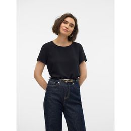 V&eacute;ro Moda Vero Moda Damen Blusenshirt &raquo;VMEASY JOY S/S TOP WVN GA&laquo; schwarz XS
