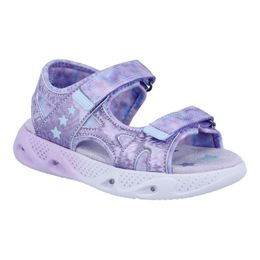 Richter M&auml;dchen Sandale &raquo;Star (Blinki)&laquo; Klettschuh, Blinkschuh, Gr&ouml;&szlig;enschablone zum Download, mit WMS lila 30