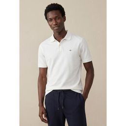 Fynch-Hatton Herren Fynch-Hatton Poloshirt normale Passform, mit 2-Knopf-Polokragen, aus Baumwolle wei&szlig; L (52/54)