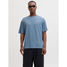 Jack & Jones Jack & Jones Herren Oversize-Shirt &raquo;JJEBRADLEY Oversize T-Shirt mit klassischem Rundhalsausschnitt&laquo; mit gek&auml;mmten Jersey blau XXL