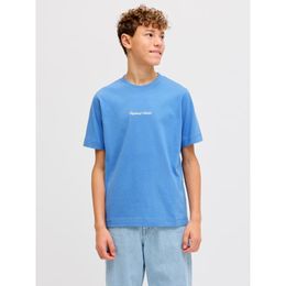 Jack & Jones Jack & Jones Junior Jungen T-Shirt &raquo;JORNORREBRO EMB TEE SS CN NOOS JNR&laquo; Baumwolle, relaxed fit, Kurzarm blau 152