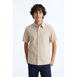 Jack & Jones Jack & Jones Herren Kurzarmhemd &raquo;JORRIVIERA TEXTURE SHIRT SS&laquo; mit Hemdkragen beige L, N-Gr