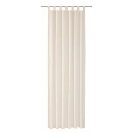 Weckbrodt-Gardinen Vorhang &raquo;Vito&laquo; Schlaufen 1 Stk. tlg. Microvelour, blickdicht, Unifarben, Gardine, Store beige Satin, Polyester 175cm, Schlaufen, 140cm