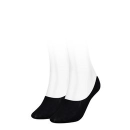 Tommy Hilfiger Damen F&uuml;&szlig;linge &raquo;TH WOMEN FOOTIE 2P&laquo; Packung, 2 Paar, 2 Paar tlg. mit Logostickerei schwarz 35-38