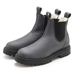ELBSAND Damen Stiefelette &raquo;Stiefel, Boots, Winterstiefel, Chelseaboots, Lederstiefelette&laquo; Schlupfstiefel aus Leder im klassischen Chelsea-Look grau 41