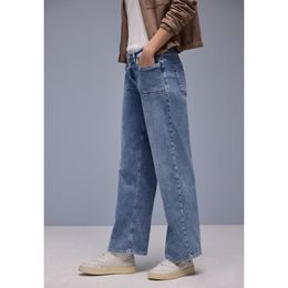 Street One Damen Street One 5-Pocket-Jeans &raquo;Style Emee&laquo; mit weitem Bein blau 30, L&auml;nge 30
