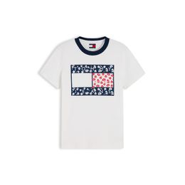 Tommy Jeans Damen Rundhalsshirt &raquo;TJW REG NOLVETY RINGER&laquo; Baumwolle XL (46)