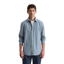 Marc O'Polo Marc O'polo Herren Marc O'Polo Langarmhemd Shaped Fit, mit garngef&auml;rbtem Streifenmuster, Kentkragen bunt M, N-Gr