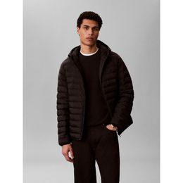 Calvin Klein Herren Funktionsjacke &raquo;LS HOODED NYLON CHANNELED PUFFER&laquo; mit Kapuze Regular fit, mit Rundhalsausschnitt schwarz S