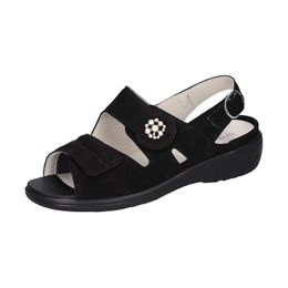 Waldl&auml;ufer Waldl&auml;ufer Damen Riemchensandale &raquo;Kara-Soft&laquo; , Sommerschuh, Sandalette, Keilabsatz, mit Klettverschl&uuml;sse, K-Weite schwarz 6 (39)