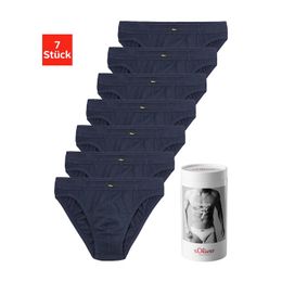 s.Oliver Herren s.Oliver Slip &raquo;Herren Unterhose&laquo; Dose, 7 Stk. Wochenration in einer Dose blau L, 7 Stk.
