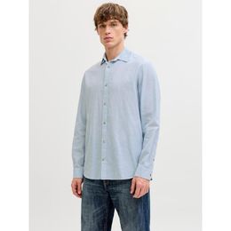 Jack & Jones Jack & Jones Herren Langarmhemd &raquo;JJESUMMER LINEN BLEND SHIRT L/S SN&laquo; Baumwollmischung, regular fit blau L, N-Gr