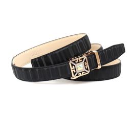 Anthoni Crown Damen Lederg&uuml;rtel schwarz 100