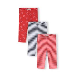 MINOTI Leggings M&auml;dchen Gr&ouml;&szlig;e 92/96 rosa / rot / schwarz / wei&szlig;