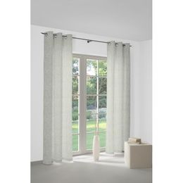 WIRTH Vorhang &raquo;Gospic&laquo; &Ouml;sen 1 Stk. tlg. gr&uuml;n Jacquard, Baumwolle, Polyester 145cm, &Ouml;sen, 132cm