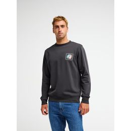 Quiksilver Herren Sweatshirt &raquo;VIBES CREW&laquo;, sportlich-l&auml;ssiger Look, f&uuml;r Alltag und Freizeit grau M