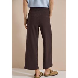 Cecil Damen 7/8-Hose &raquo;Style Neele&laquo; Seersucker-Qualit&auml;t, Elastikbund, weites Bein braun XXL (46), L&auml;nge 26