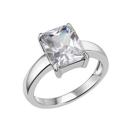 Firetti Damen Fingerring &raquo;Schmuck Geschenk Silber 925 Silberring Cocktailring Ice Cube-Optik&laquo; mit Zirkonia (synth.) silber 50, Silber 925 (
