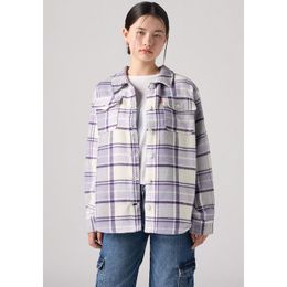 Levi's Kids Damen Levi's Kids Hemdjacke &raquo;LVG OVERSIZED PLAID SHACKET&laquo; mit kariertem Fleece, pflegeleicht, Oversized Passform 8 (128)