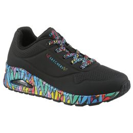 Skechers Damen Sneaker &raquo;UNO&laquo; Plateausneaker, Schn&uuml;rschuh mit Keilabsatz bunt 38