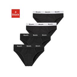Bench. Herren Slip Packung, 4 Stk. mit kontrastfarbigem Webb&uuml;ndchen schwarz XL, 4 Stk.