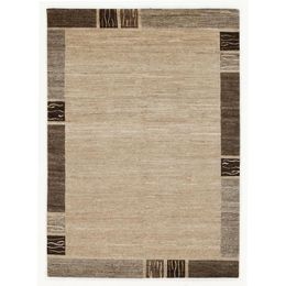 OCI DIE TEPPICHMARKE Wollteppich &raquo;Natura Silk Greny&laquo; rechteckig 20 mm H&ouml;he reine Wolle, handgekn&uuml;pft, Wohnzimmer beige Seide, Wolle B : 200cm 1 Stk., 