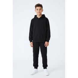 name it Jungen Jogginganzug &raquo;NKMVIAN SWEAT SET BRU NOOS&laquo; Set, 2 tlg. aus Baumwolle in Sweatware-Qualit&auml;t, Basic Passform schwarz 158