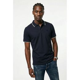 Blend Herren Poloshirt &raquo;BHEDIN POLO S/S&laquo; mit Polokragen, aus Baumwolle und Jersey, Regular Fit, Kurzarm blau M