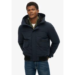 Superdry Herren Steppjacke &raquo;CITY PADDED BOMBER JACKET&laquo; ohne Kapuze mit Rei&szlig;verschluss, Loose Fit, hochschlie&szlig;ender Kragen, pflegeleicht blau L
