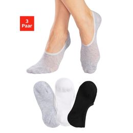 active by Lascana Lascana Active Damen LASCANA ACTIVE F&uuml;&szlig;linge &raquo;Damen Ballerina Socken Rutschfest, Atmungsaktiv&laquo; Packung, 3 Stk. tlg. mit Pikee Struktur unsichtbare 