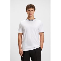 BOSS Green Herren BOSS Green T-Shirt &raquo;Tee&laquo; 100% Cotton, mit Streifendetail am Ausschnitt wei&szlig; XXL