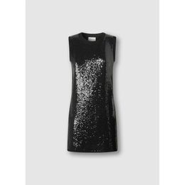Pepe Jeans Damen Midikleid &raquo;ELAINE DRESS&laquo; Ohne Taschen mit Pailletten, &auml;rmellos schwarz XL, N-Gr