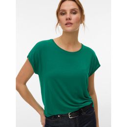 V&eacute;ro Moda Vero Moda Damen T-Shirt &raquo;VMAVA PLAIN SS TOP JRS NOOS&laquo; Materialmix, regular fit gr&uuml;n XS