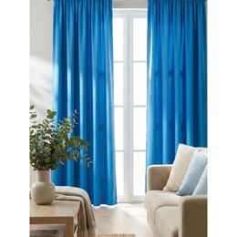 WIRTH Vorhang &raquo;Dim out&laquo; Kr&auml;uselband 1 Stk. tlg. blau Polyester 150cm, Kr&auml;uselband, 145cm