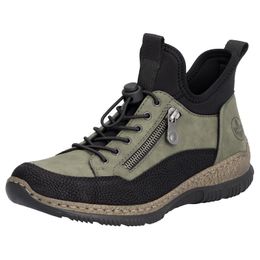 Rieker Damen Slip-On Sneaker , Schlupfschuh, Freizeitschuh mit Schnellverschluss schwarz 42