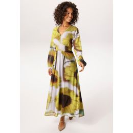 Aniston Casual Damen Aniston CASUAL Maxikleid mit gro&szlig;fl&auml;chigen Sonnenblumen bedruckt 48, N-Gr