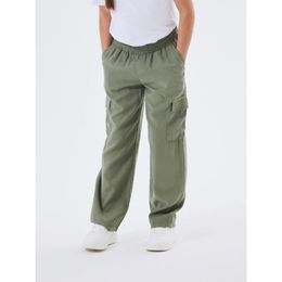 name it Kinder Cargohose &raquo;NKFBELLA ST TWI CARGO 8262-BU NOOS&laquo; mit elastischem Bund zum einfachen Reinschl&uuml;pfen gr&uuml;n 116, N-Gr