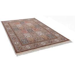Theko Orientteppich &raquo;Benares Bachtiari, handgekn&uuml;pft&laquo; rechteckig 12 mm H&ouml;he reine Wolle, mit Fransen, Wohnzimmer braun Schurwolle B : 60cm 1 Stk., 