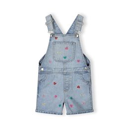 Minoti Latzhose M&auml;dchen Gr&ouml;&szlig;e 92/96 blue denim / gelb / pink / rot