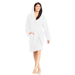 Vossen Unisex-Bademantel &raquo;Texas, ideal f&uuml;r Sauna & Spa, Hotelbademantel, Morgenmantel&laquo; 1 Stk. f&uuml;r Damen & Herren wei&szlig; Webvelours XL L: 113cm