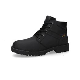 Camel Active Herren Camel Active Winterboots Schn&uuml;rstiefel mit Profilsohle und Warmfutter schwarz 42